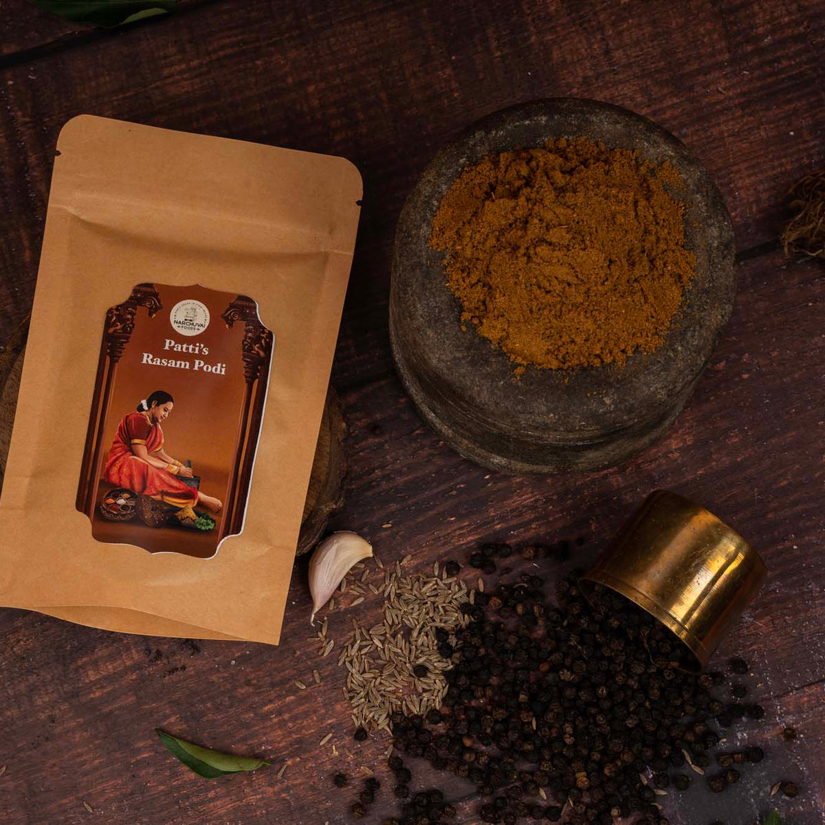 Patti’s Rasam Podi | Authentic Homemade Rasam Powder Packet – Narchuvai ...